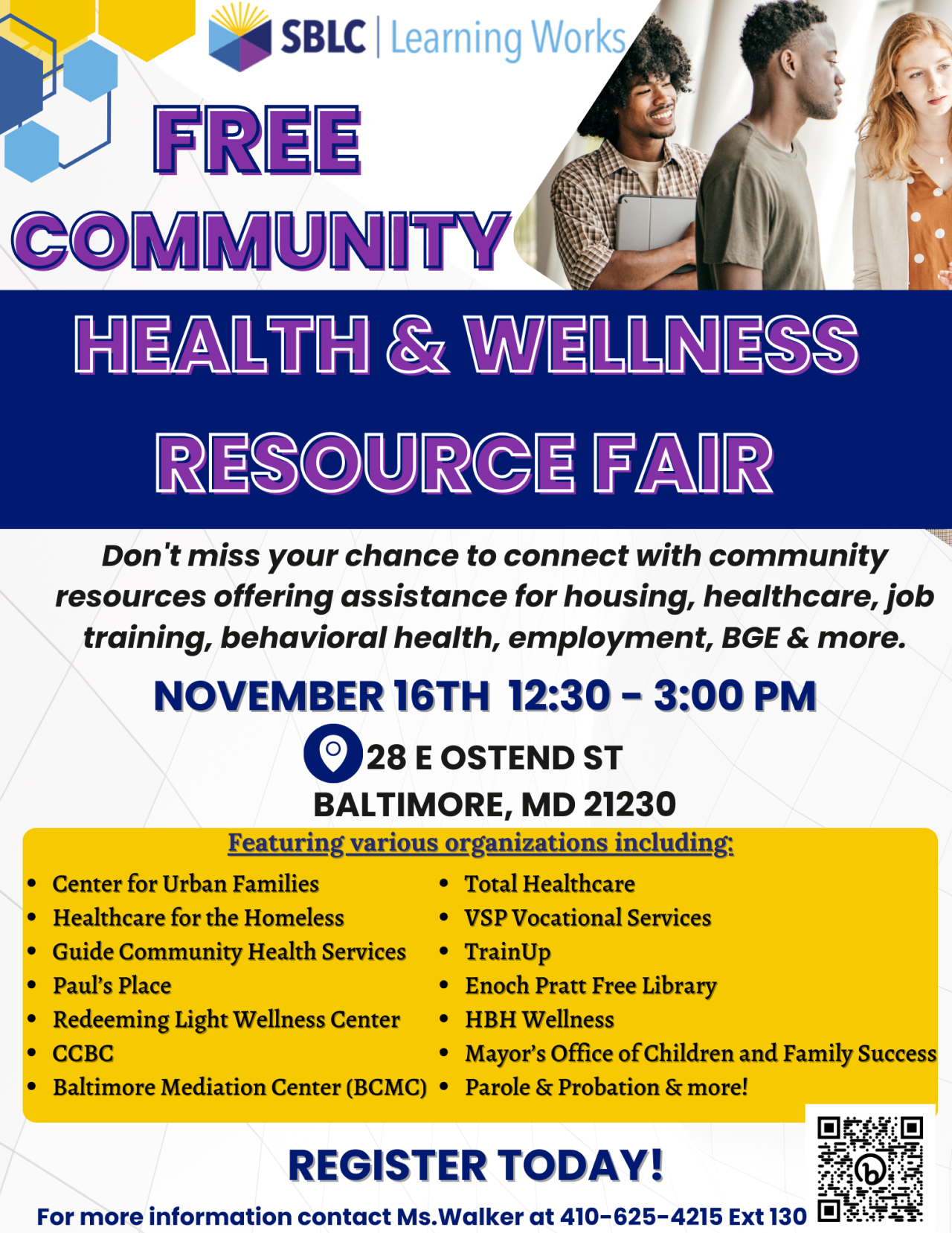 SBLC Community Health & Wellness Resource Fair | South Baltimore ...